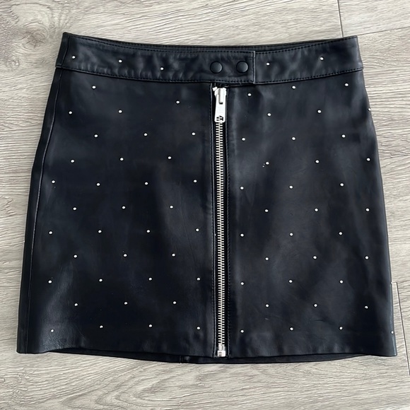All Saints | Skirts | Leather Miniskirt | Poshmark